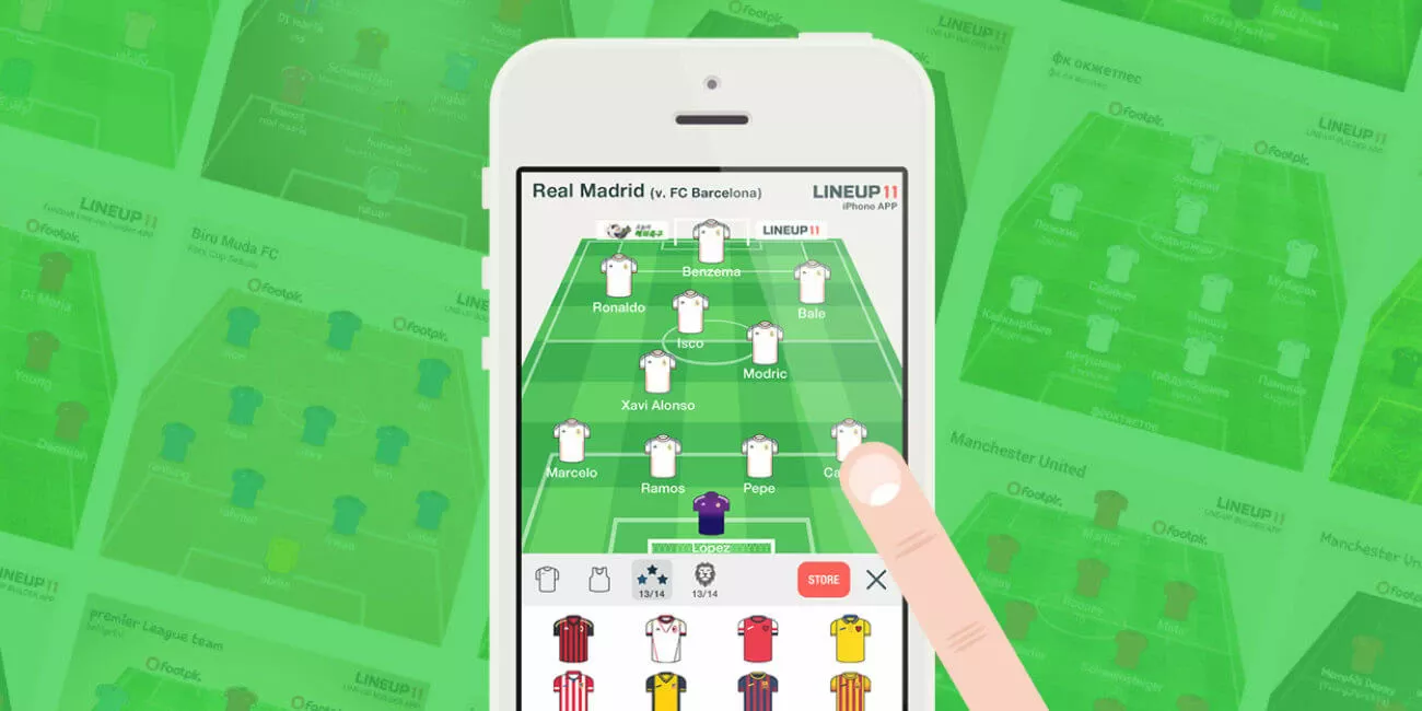 Lineup11, crea tu propia alineación de fútbol en móviles